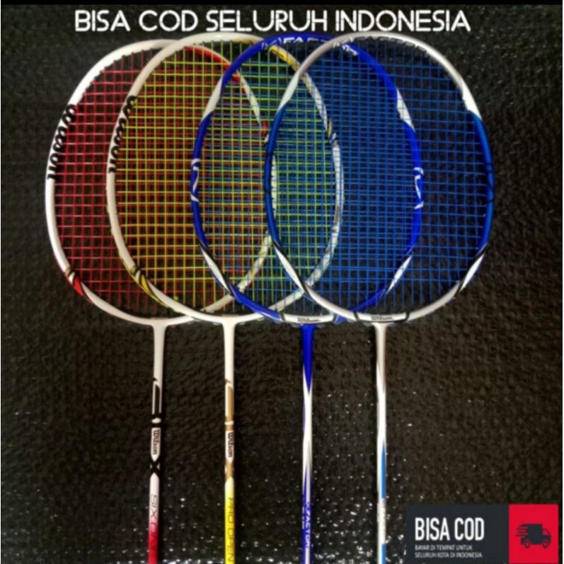 Jual RAKET WILSON FULL CARBON (sudah terpasang senar) | Shopee Indonesia