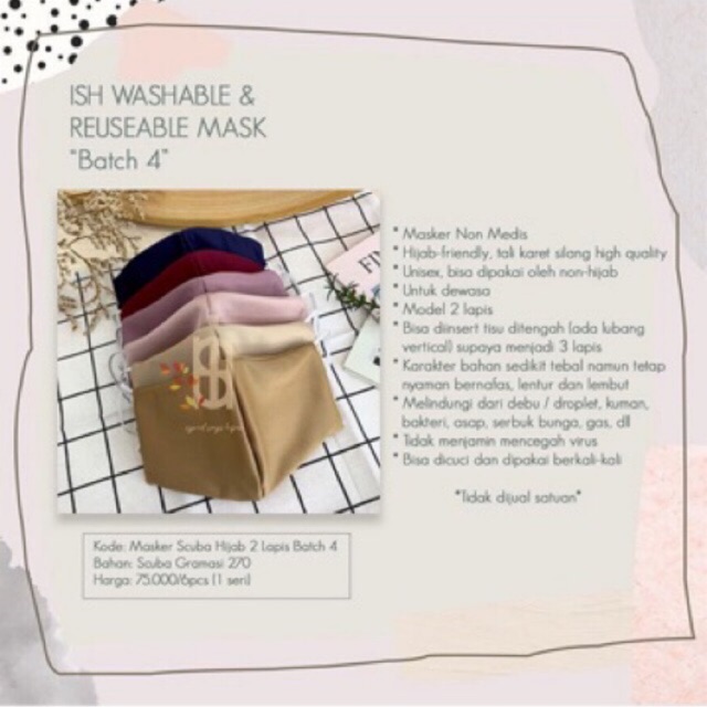 Jual Masker Non Medis Hijab Friendly by ISH | Shopee Indonesia