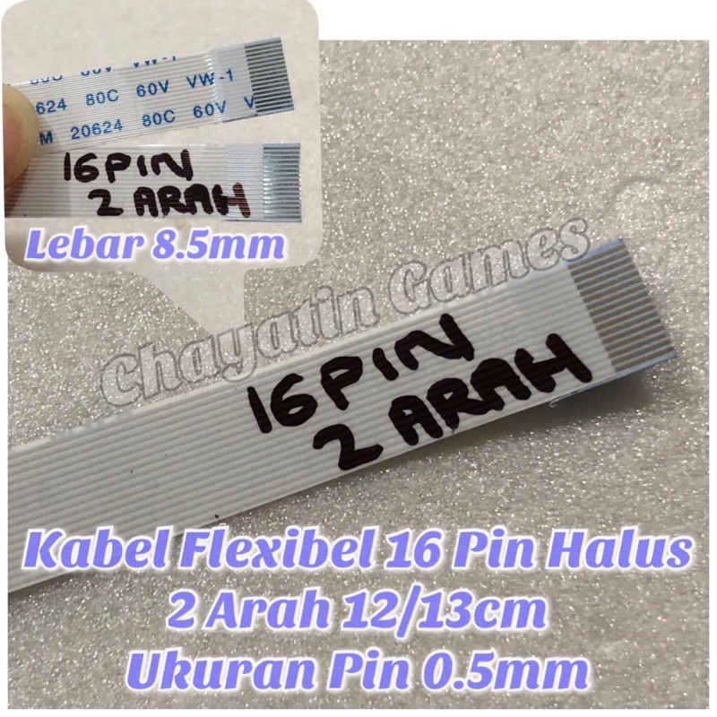 Jual Kabel Flexibel 16 Pin Halus 2 Arah Panjang 12/13cm - Ukuran Pin 0 ...