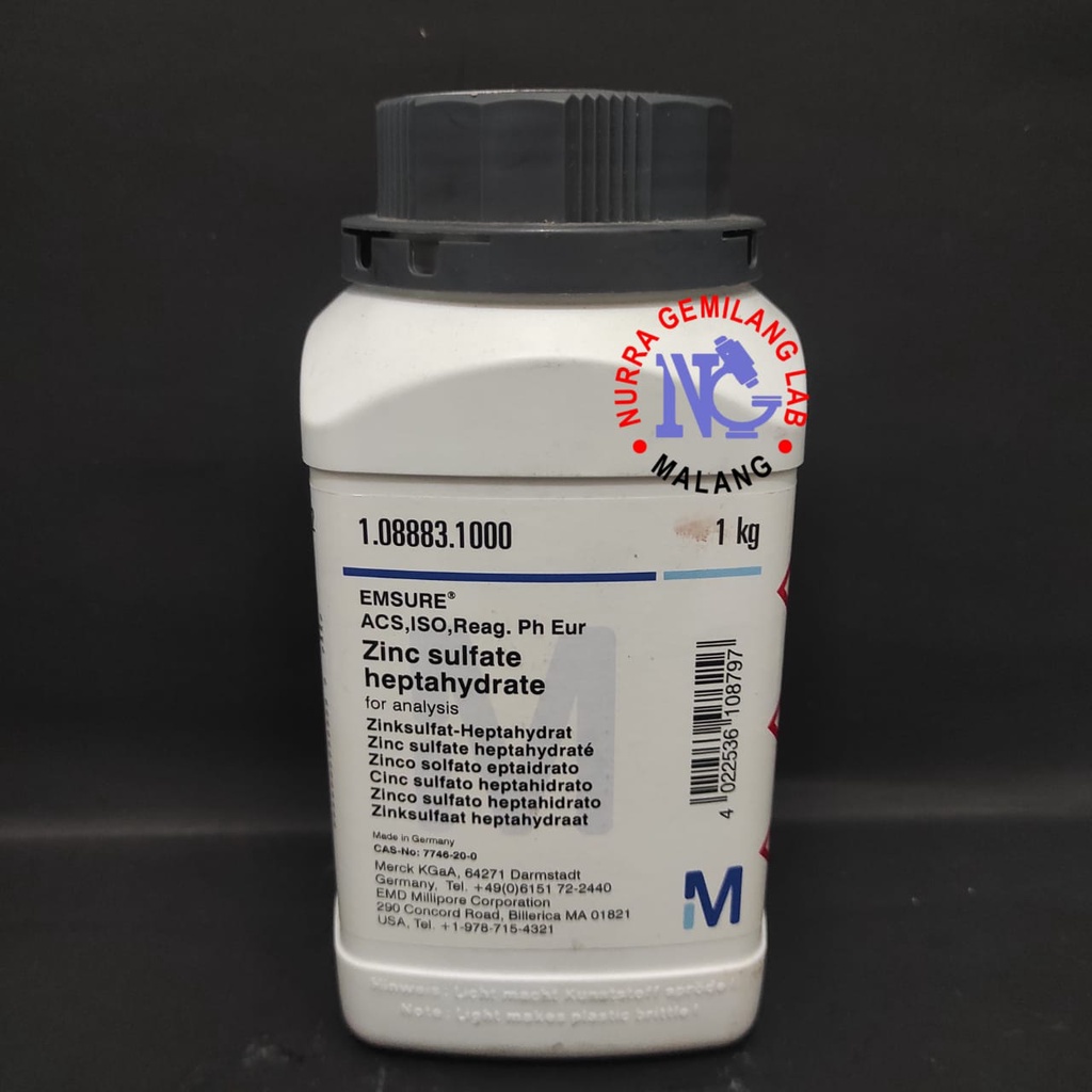 Jual Zinc sulfate heptahydrate ZnSO4 MERCK 1.08883.1000 ecer 10 gram ...