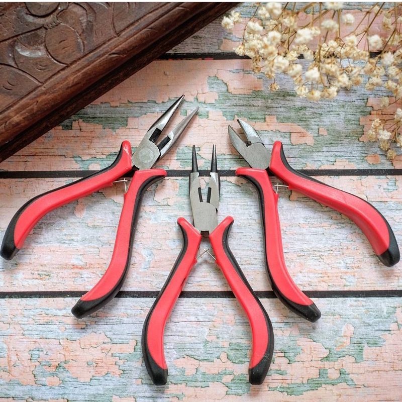 Jual 3 PCS TANG SET MERAH | TANG PENJEPIT | TANG 3IN1 | TANG PEMUTAR ...