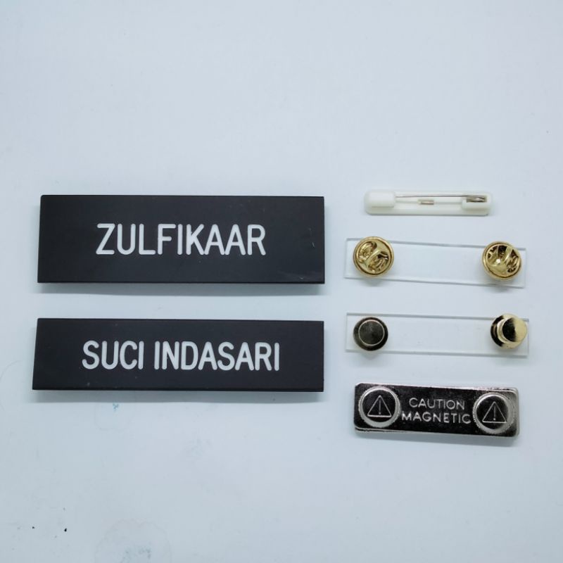 Jual SEHARI JADI Name Tag Grafir Gravir Gravier DOFF Laser MURAH ...