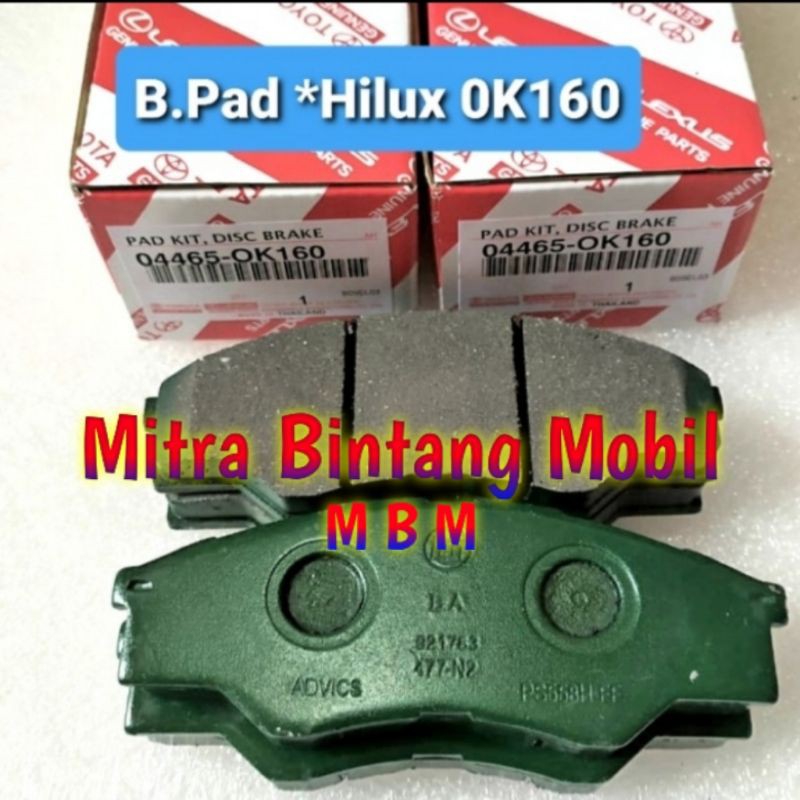 Jual Brake Pad Kampas Rem Depan Toyota Hilux 04465-0K160 1 Set Original | Shopee Indonesia