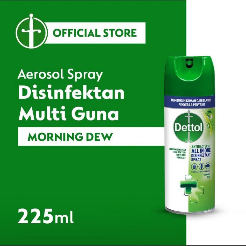 Jual Dettol Disinfectant Morning Dew Spray 225 ml | Shopee Indonesia