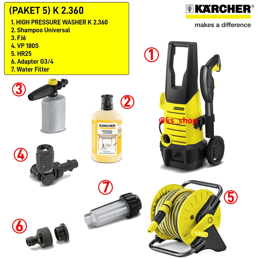 Jual Karcher K2 360 - Karcher K2.360 - Karcher K 2.360 - Karcher High Pressure Cleaner K2360 ...