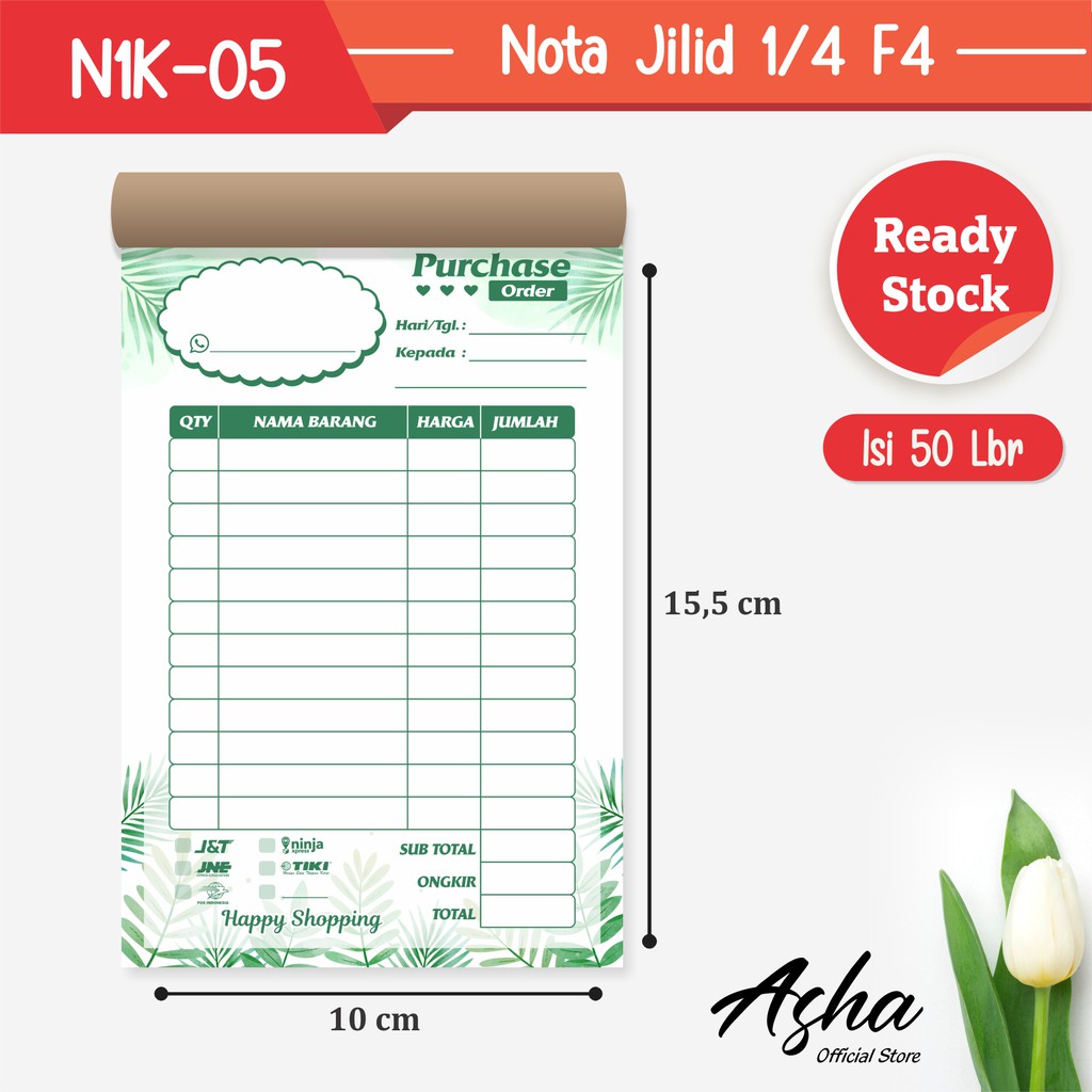 Jual NOTA OLSHOP MURAH ONLINE SHOP 1 PLY MOTIF BUNGA N1K-05 | Shopee ...
