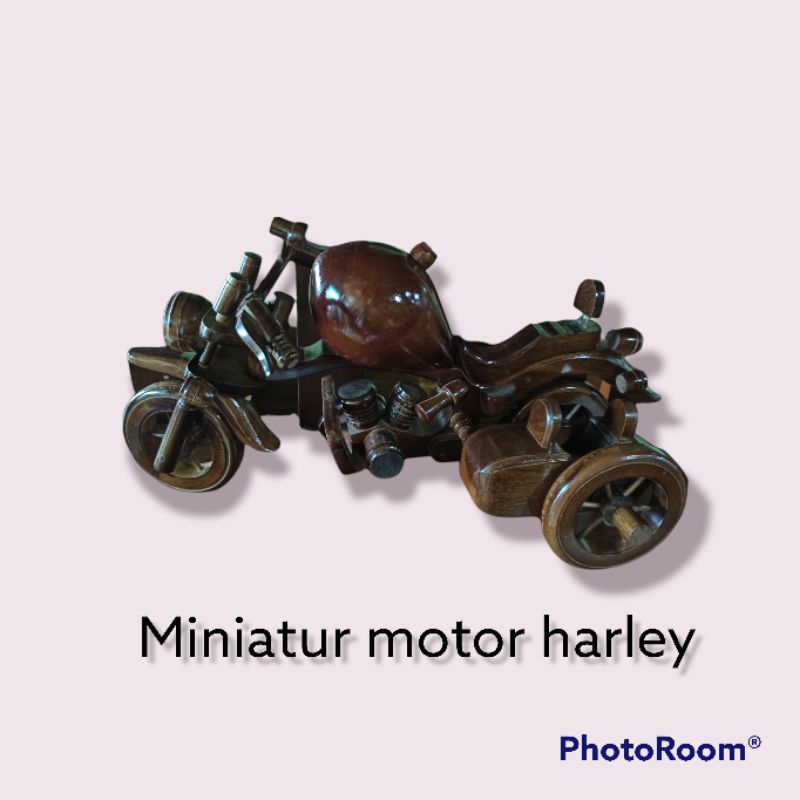 Jual miniatur motor - motor harley - toko kayu jati | Shopee Indonesia