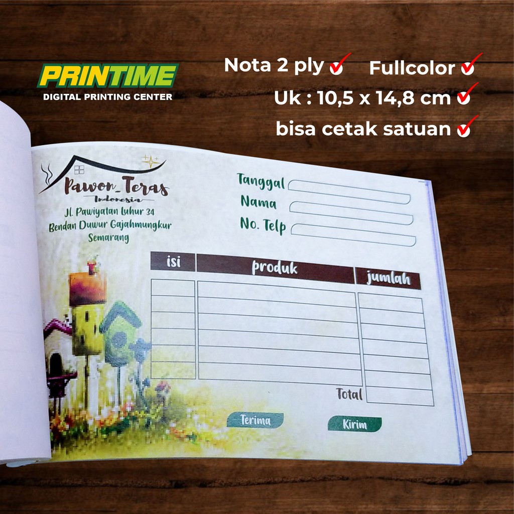 Jual BUKU NOTA SATUAN CUSTOM - A5 (15 x 21 cm) | Shopee Indonesia