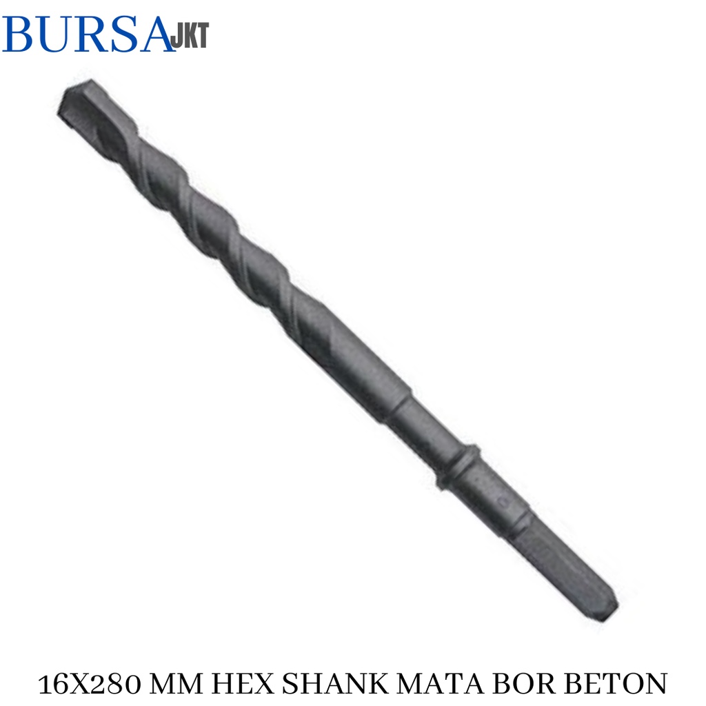 Jual HEX SHANK BATU BETON PANJANG 280 MM TWIST TIP GUN BOR LISTRIK ...