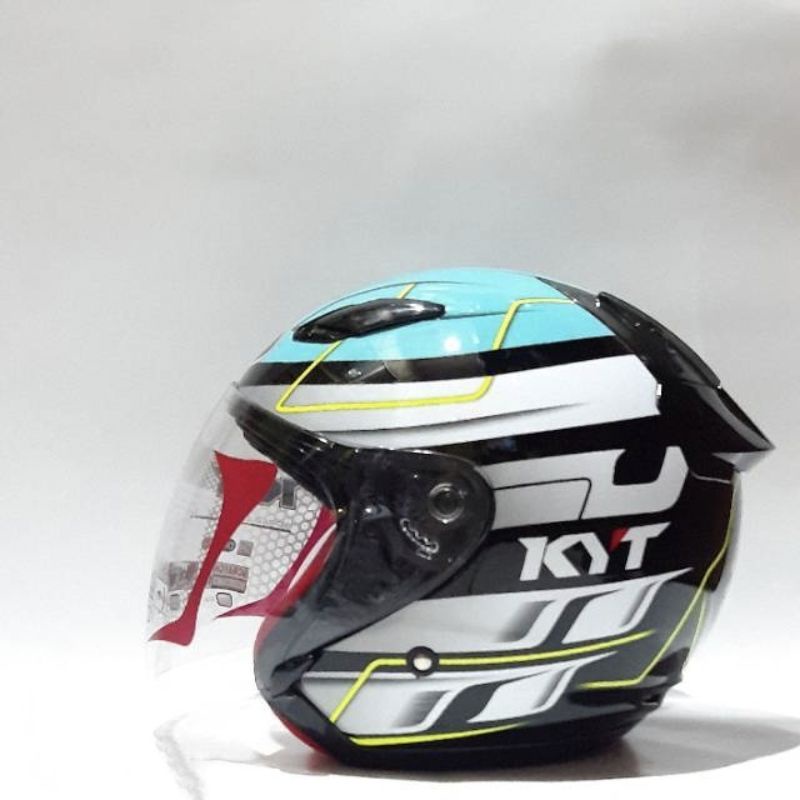 Jual helm half face KYT DJ maru motif (original) | Shopee Indonesia