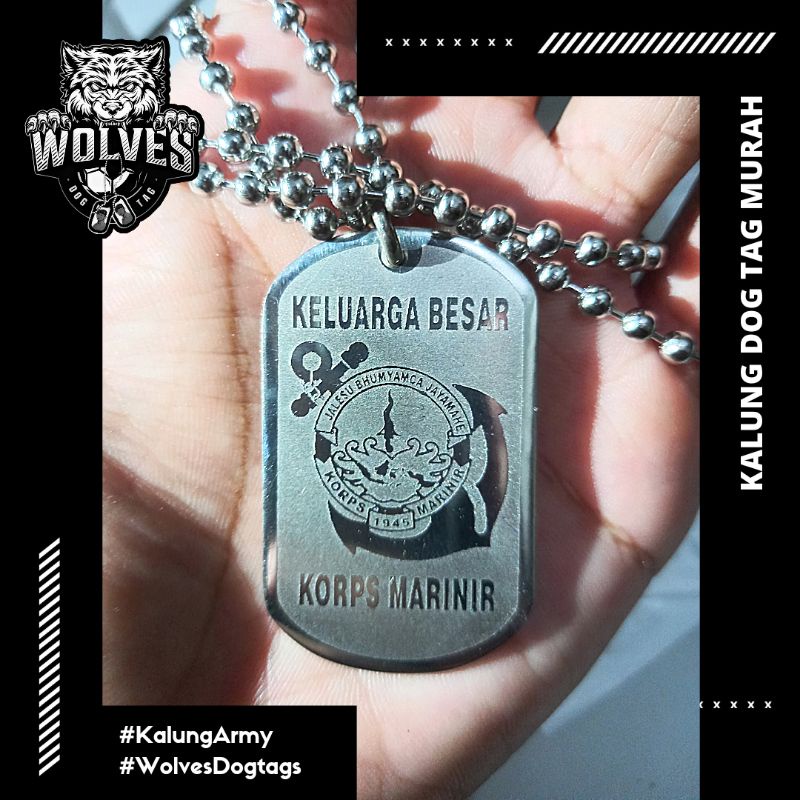 Jual Kalung marinir / dogtag logo Korps Marinir / Kalung TNI AL / Dog ...