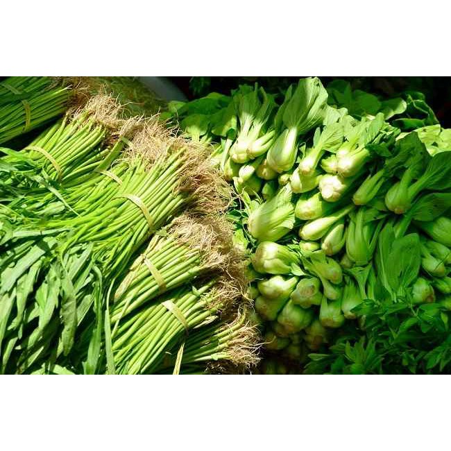 Jual sayur mayur hijau Bayam Kangkung Daun Singkong Sawi Hijau Pakcoy ...
