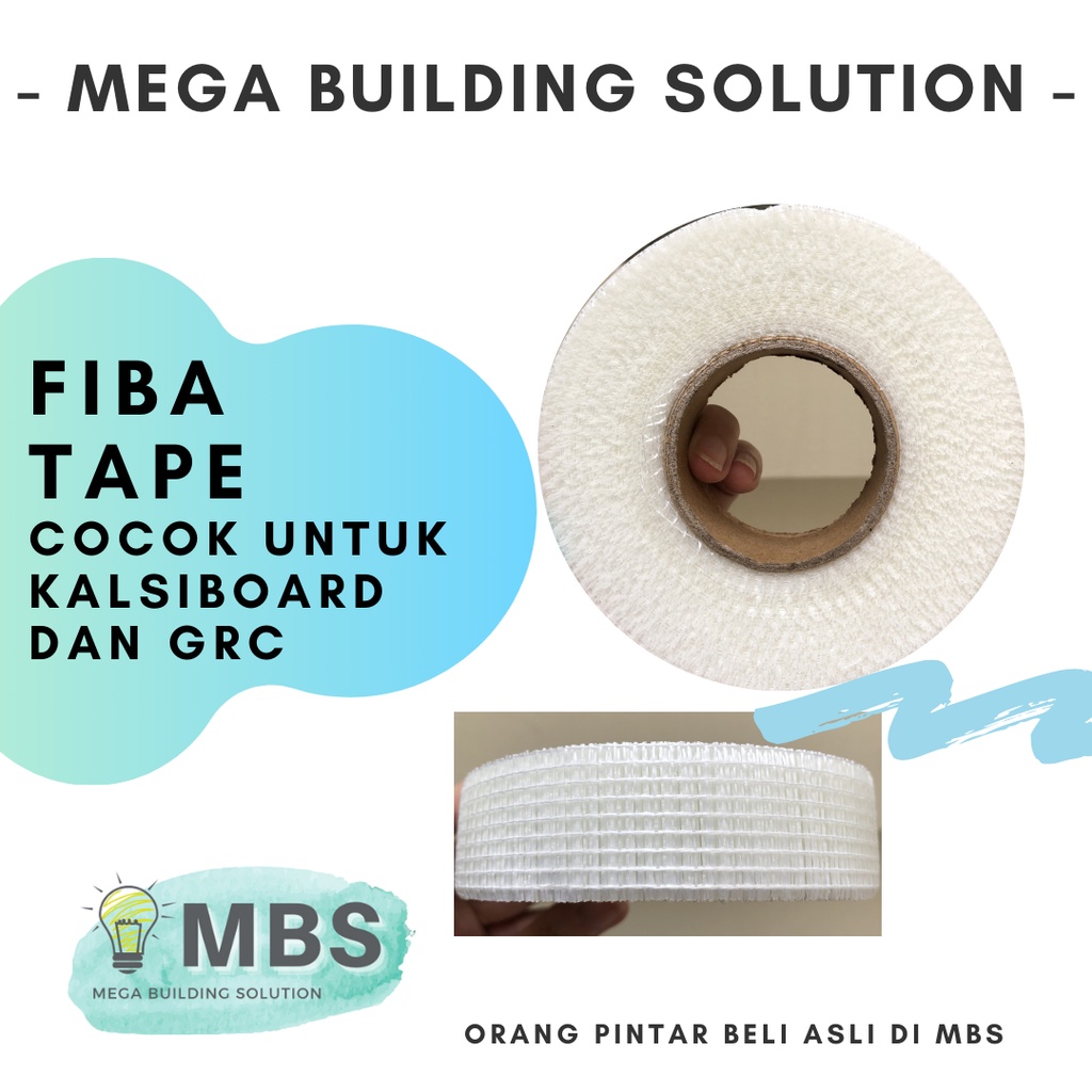 Jual Fiba tape | Kalsitape Plakban / Tape GRC Kalsi Kalsiboard | Shopee ...