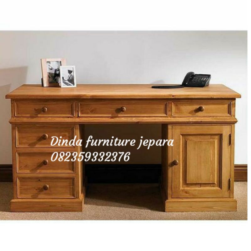 Jual meja kantor meja kerja minimalis laci | Shopee Indonesia
