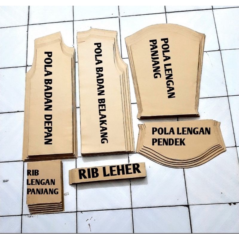 Jual POLA KAOS OBLONG DEWASA (SATU SET 5 UKURAN ) | Shopee Indonesia