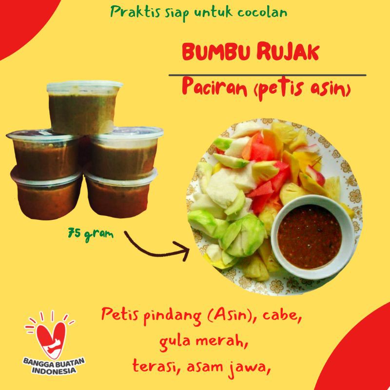 Jual [TERMURAH] [PACKING AMAN] BUMBU RUJAK PACIRAN/BUMBU RUJAK/BUMBU ...