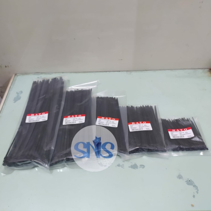 Jual Kabel Tis Tebal Hato 3,6mm x 15cm hitam/putih kabel ties hato 15cm ...