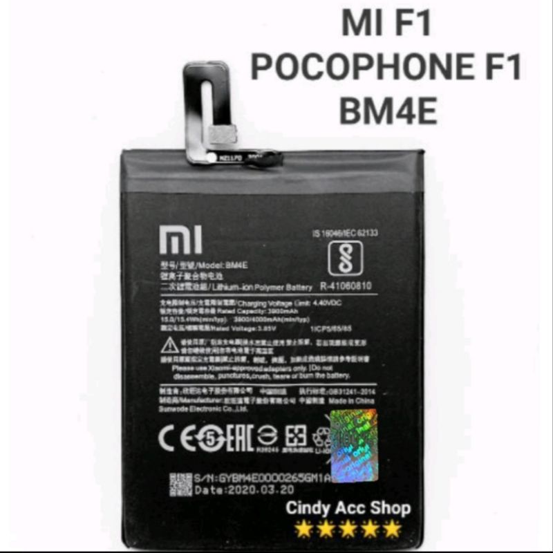 Jual Baterai Original Pocophone F1 BM4E Mi F1 Batre Focophone F1 Mi F1 ...
