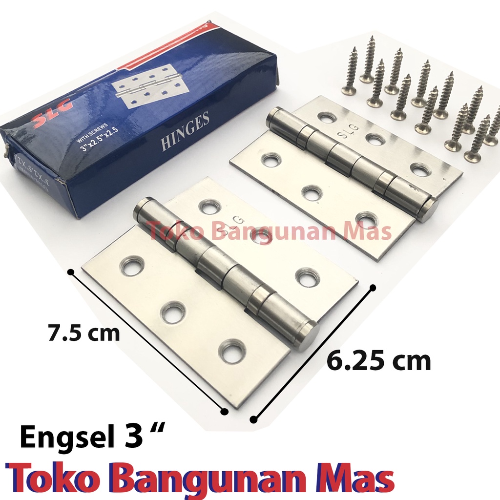 Jual Engsel Tebal SOLIGEN 3” Stainless ENGSEL jendela Pintu 3” | Shopee ...