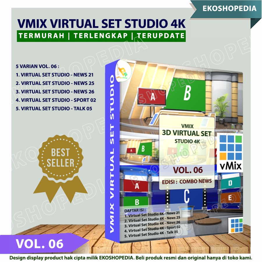 Jual VMIX 3D VIRTUAL SET HD 4K - SPORT [VOL. 06] | Shopee Indonesia