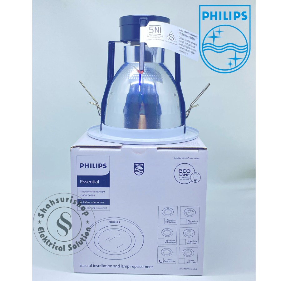 Jual PHILIPS DOWNLIGHT RECESSED WHITE 66664 4 INCH 4" PUTIH MAX 18 WATT ...