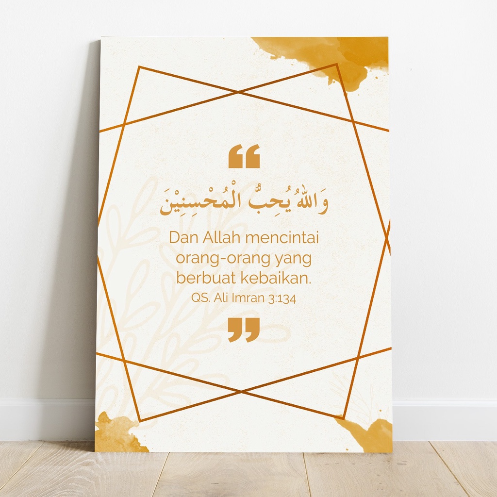 Jual Poster Surat Ali Imran 3 Ayat 134 Al-Qur'an Arti Terjemahan Quran ...