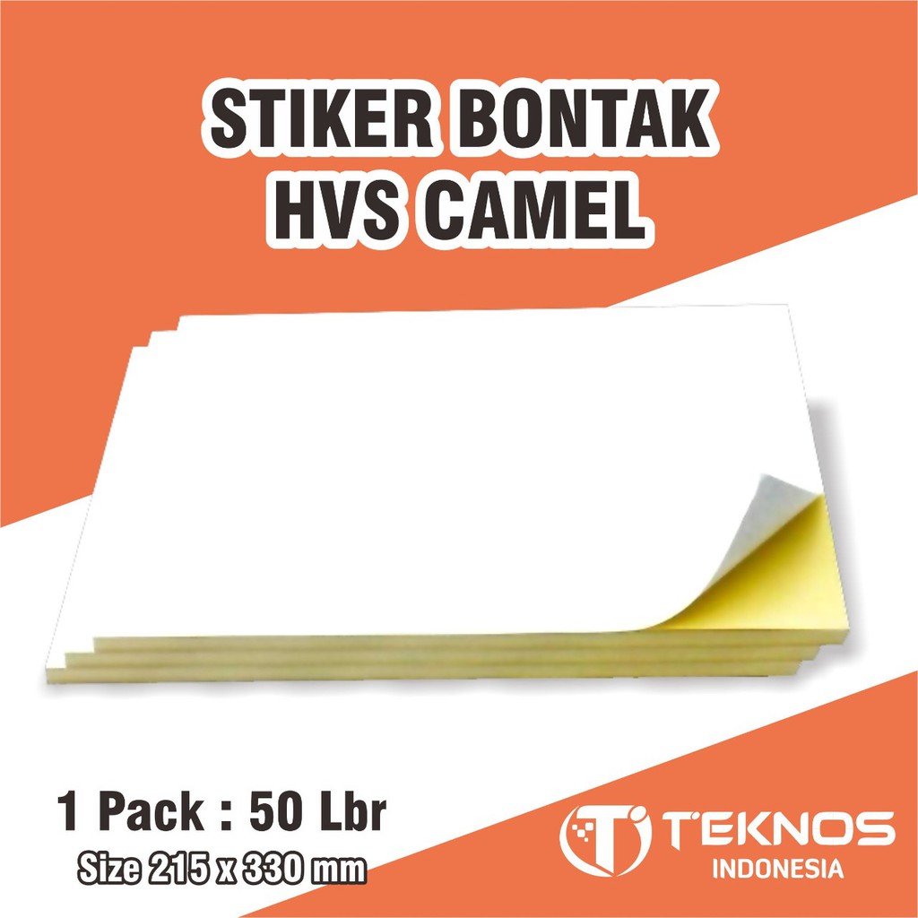 Jual [50 LEMBAR] STIKER BONTAK HVS MATTE/DOFF CAMEL FOLIO F4 | Shopee ...