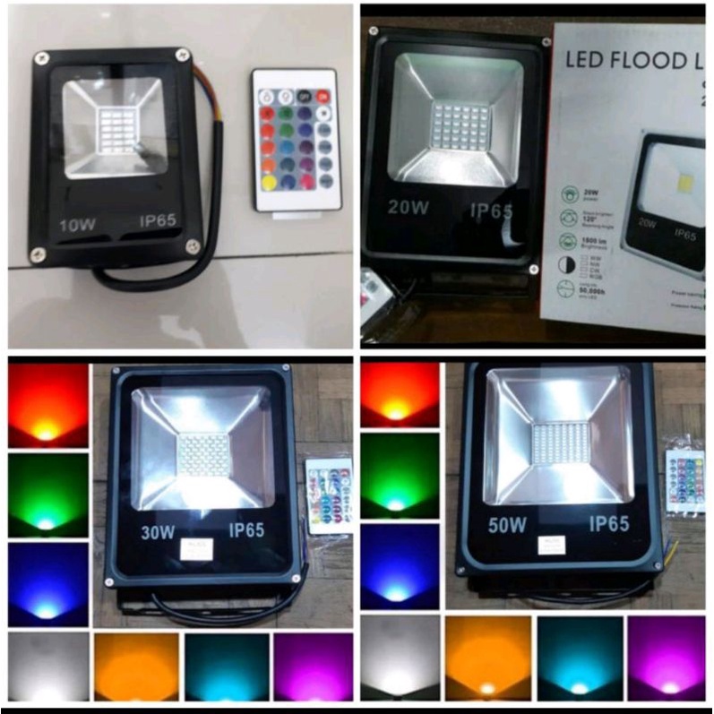Jual lampu sorot tembak led 10w 20w 30w 50w 100w rgb warna warni jalan led sorot outdoor ...