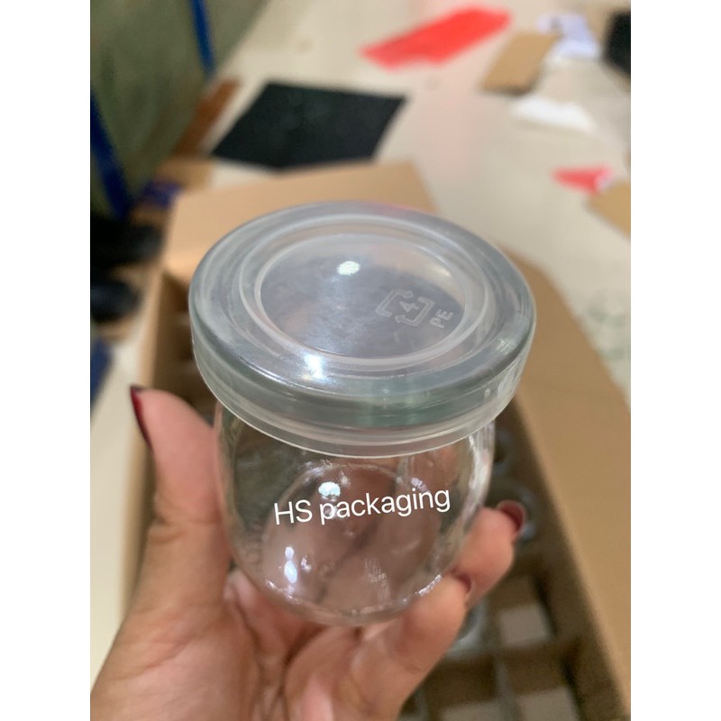 Jual HS PACKAGING - 100ml Toples Pudding Tutup Plastik / Jar Kaca ...