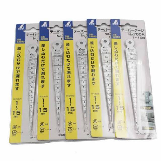 Jual Shinwa 62600 taper gauge 700A 1-15mm | Shopee Indonesia