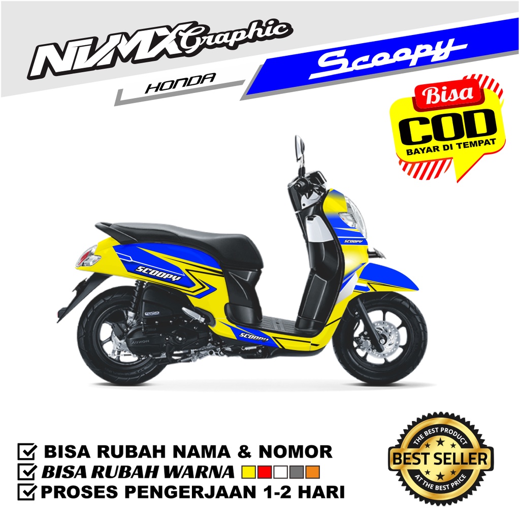 Jual STIKER HONDA SCOOPY BIRU DESAIN CUSTOM FULL BODY | Shopee Indonesia