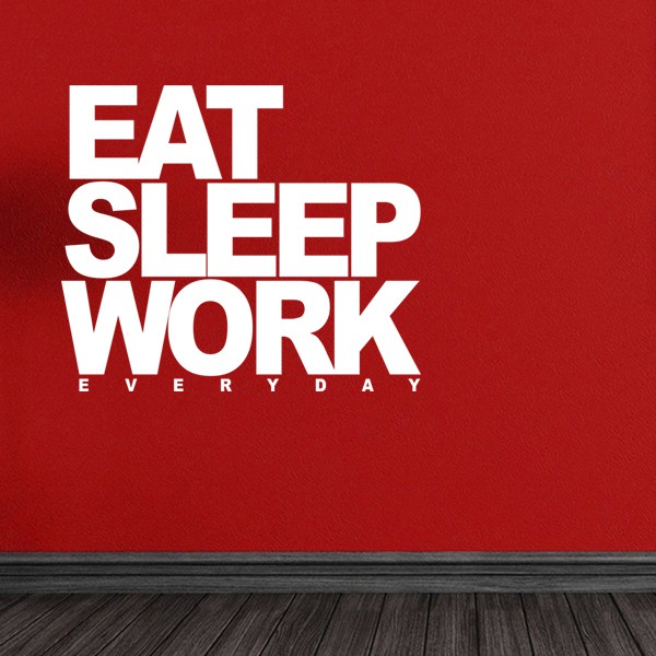 Jual Stiker DInding Quotes Kamar Rumah Eat Sleep Work Sticker Kaca Cafe ...