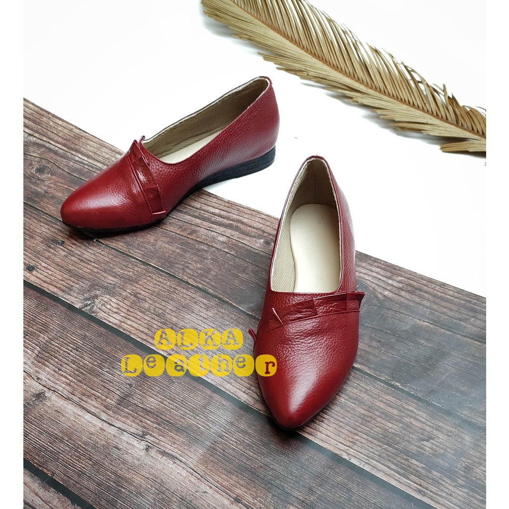 Jual Sepatu Kulit Wanita Sol Pendek | Shopee Indonesia