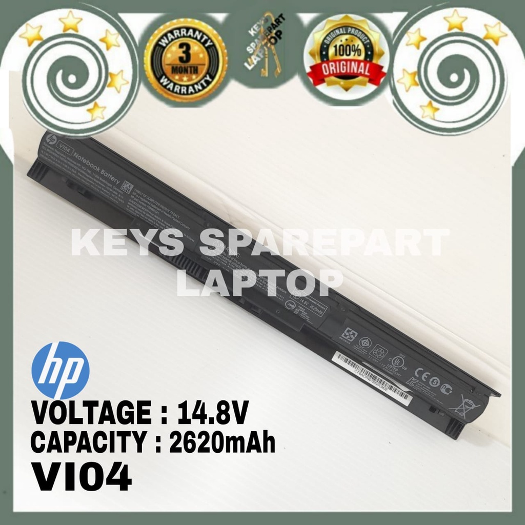 Jual Baterai Battery Batre Original laptop HP VI04 V104 VIO4 V1O4 ...