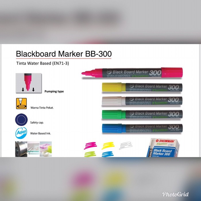 Jual Snowman Blackboard Marker BB-300 ORI | Shopee Indonesia