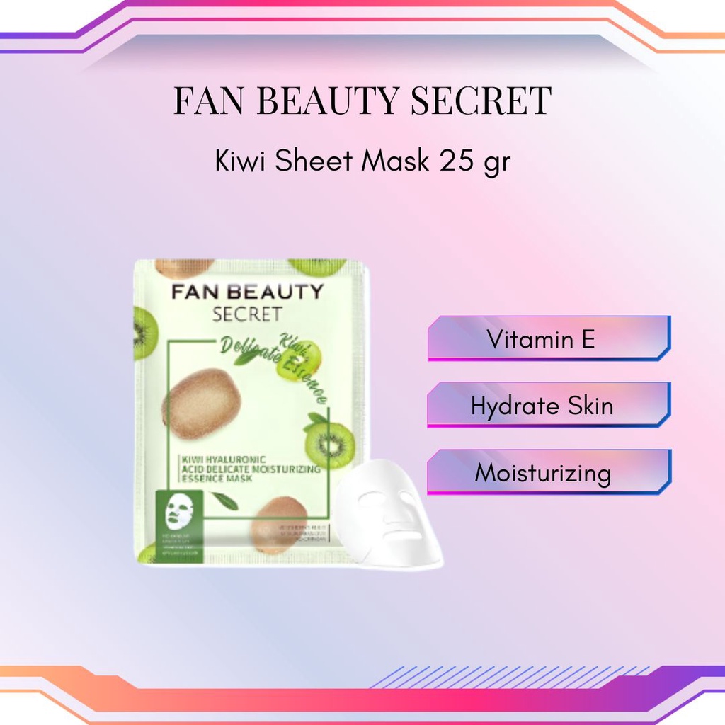 Jual Fan Beauty Secret Kiwi Sheetmask 25 gr | Shopee Indonesia