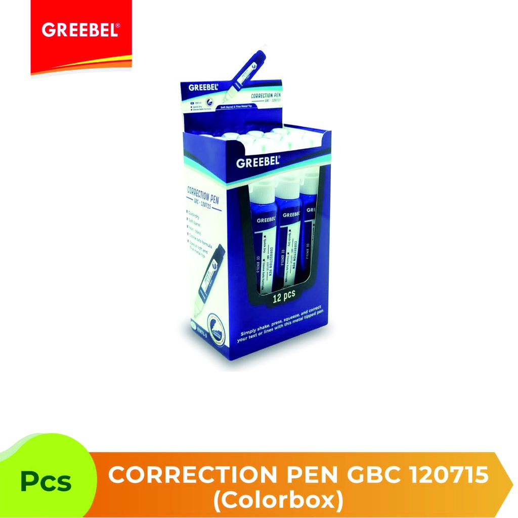 Jual GREEBEL Tip-Ex/ Correction Pen GBC 120715 (PCS) | Shopee Indonesia