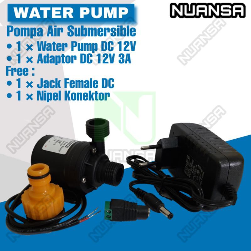 Jual Nuansa - Pompa Air DC 12V 1000L/h 30W 8M or 800L/h 22W 5M ...