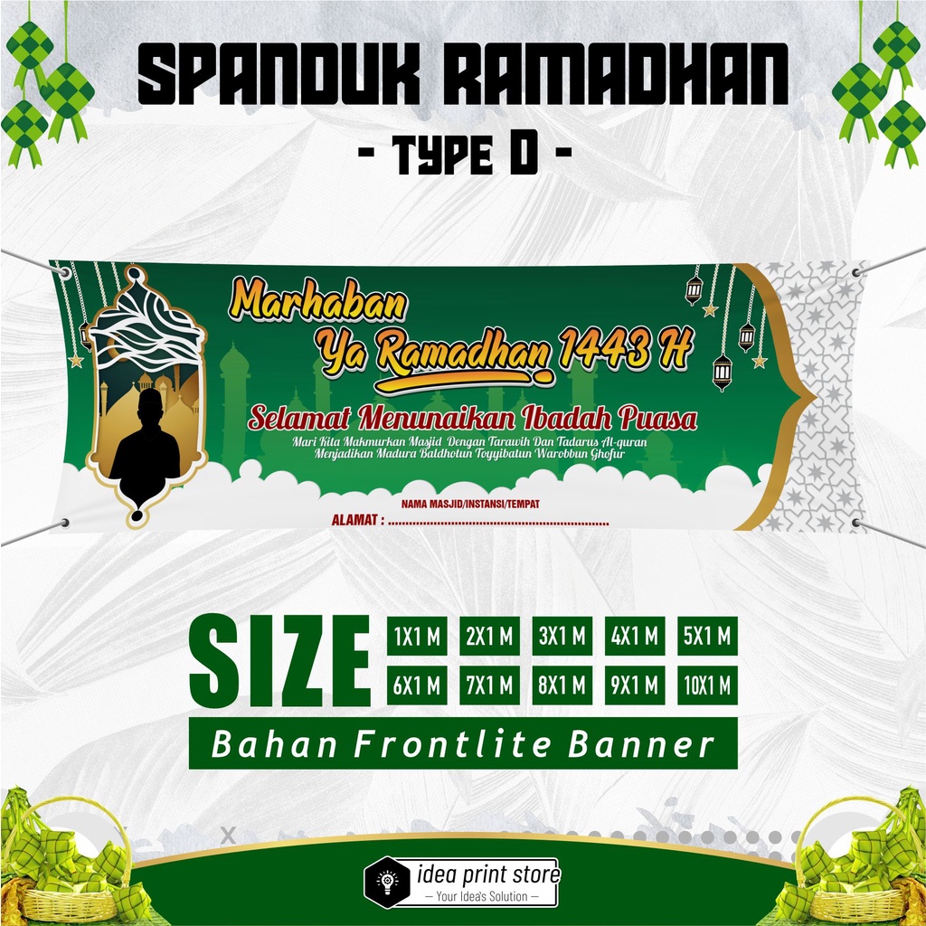 Jual SPANDUK MARHABAN YA RAMADHAN 4X1 CUSTOM NAMA IDEAPRINTSTORE ...