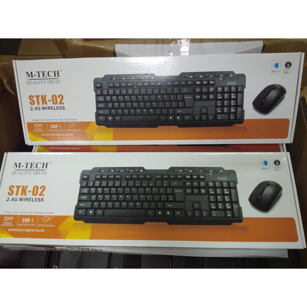 Jual M-Tech Keyboard Mouse Wireless combo 2.4Ghz ( STK-02 ) | Shopee ...