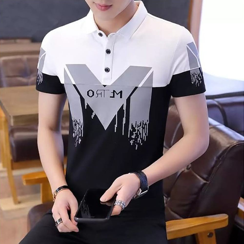 Jual PROMO !!!GS-Kaos pria kerah motif-kaos korea-kaos fashion-kaos ...