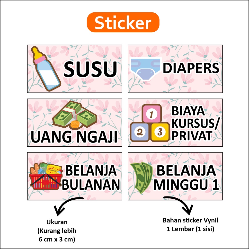 Jual stiker budgeting keuangan part 1 | Shopee Indonesia