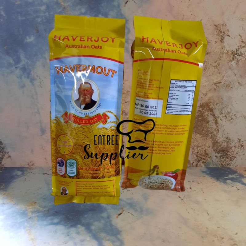 Jual HAVERJOY HAVERMOUT ROLLED OATS AUSTRALIAN OATS 500gr - KEMASAN ...