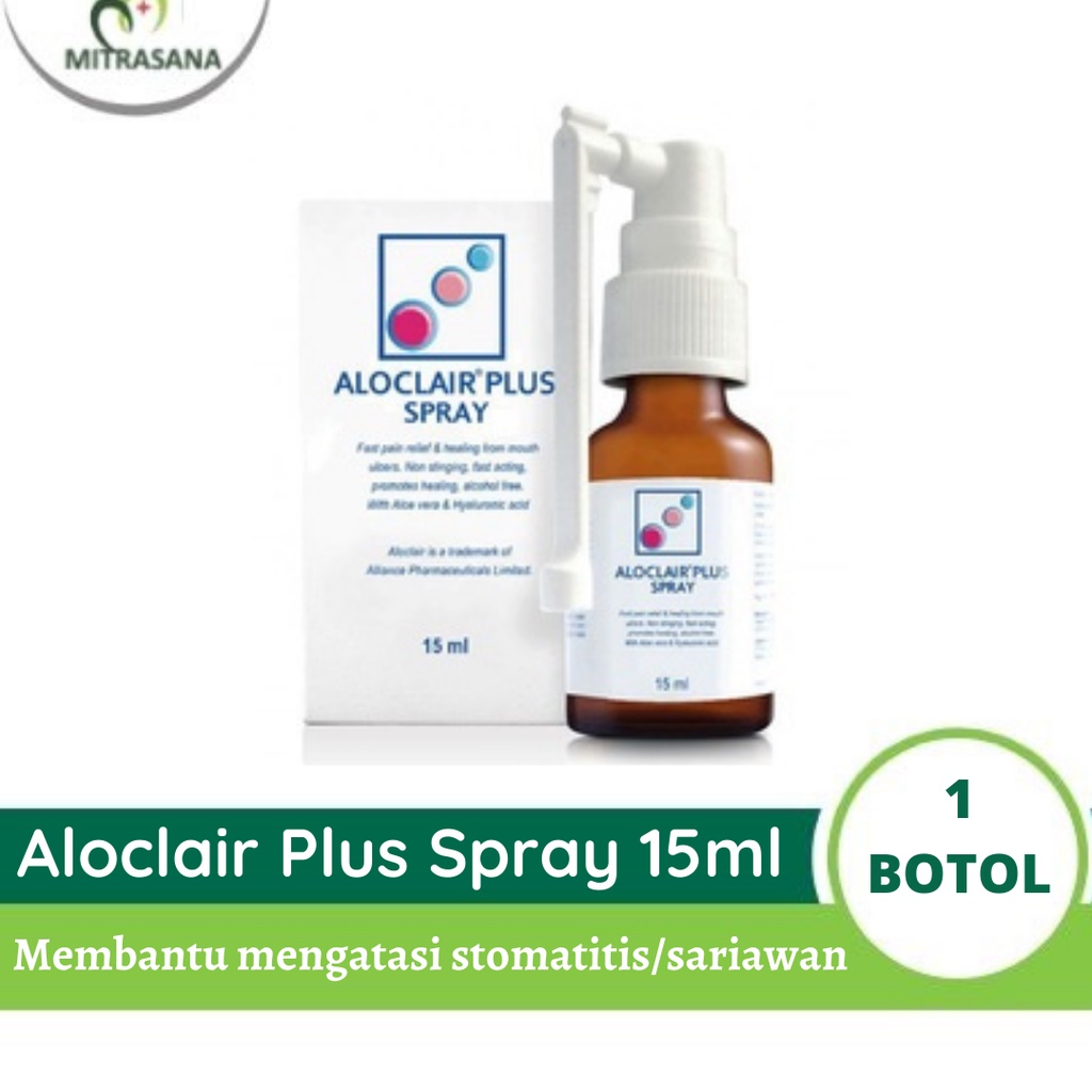 Jual Aloclair Plus Spray 15 ml - Obat Spray Sariawan Alami | Shopee ...