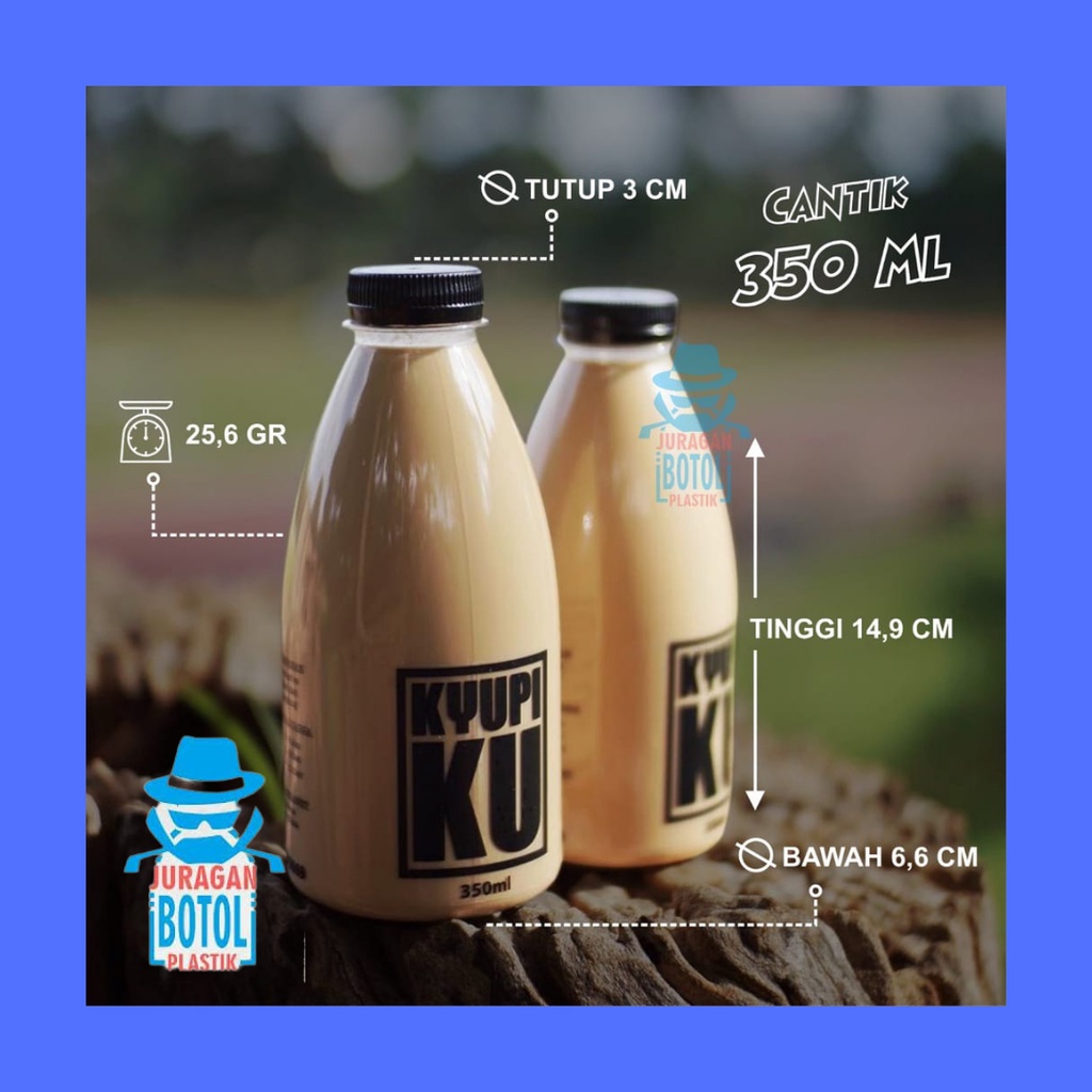 Jual 1KG 25PCS Botol, Botol Cantik 350ml, Botol Valencia 350 ml, Botol ...