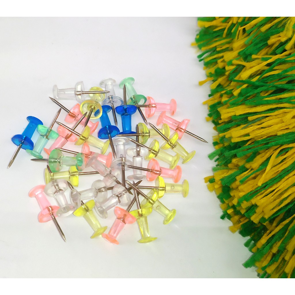 Jual JOYKO Push pin / pin styrofoam PN-30 warna transparan isi 30pcs ...