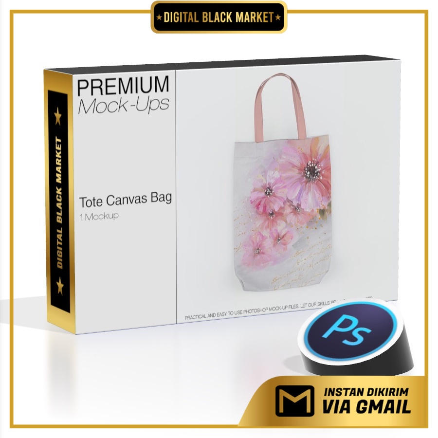 Jual ID17617 - Tote Canvas Bag Mockup | Mockup Tas Kanvas Tote dengan ...