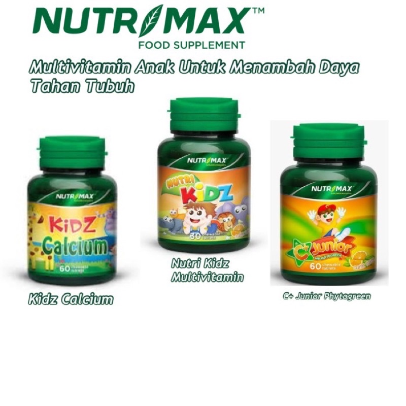 Jual Nutrimax Nutri Kidz Multi Vitamin Anak |Kids Calcium|C+ Junior | Shopee Indonesia