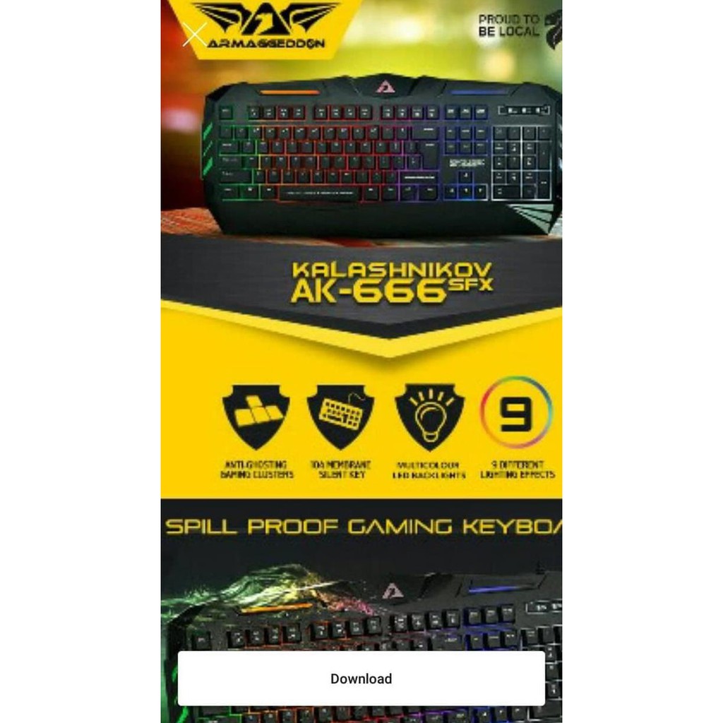 Jual KEYBOARD GAMING LED ARMAGGEDON AK-666SFX | Keyboard Gaming ...