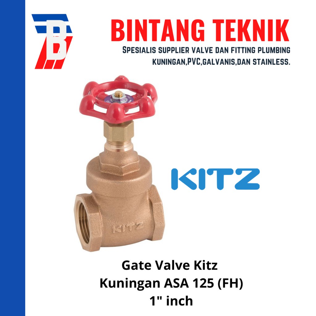 Jual Gate Valve Kitz Kuningan 1" inch | Shopee Indonesia
